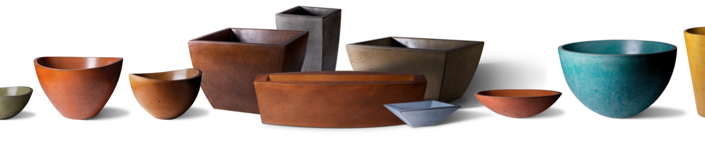 Commercial Concrete Planters [Landscape Elements] | Concrete Products